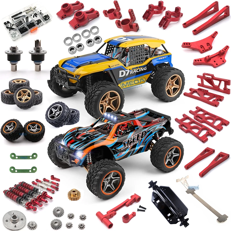 WLtoys-RC-Car-Truck-Red-All-Metal-Upgrade-Parts-Wheel-Seat-Tire-Shock ...