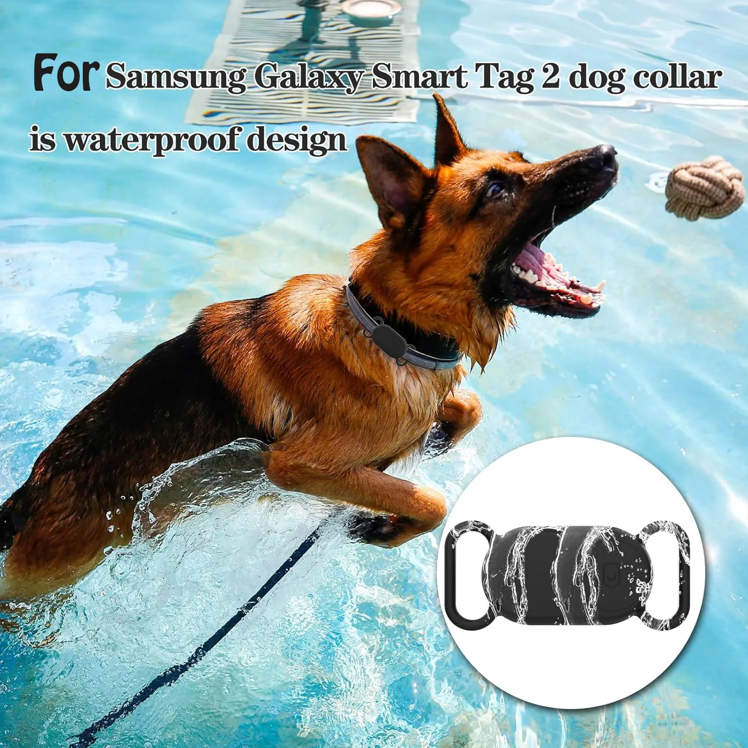 For-Samsung-Galaxy-SmartTag2-Dog-Collar-Holder-Waterproof-Silicone-Case ...