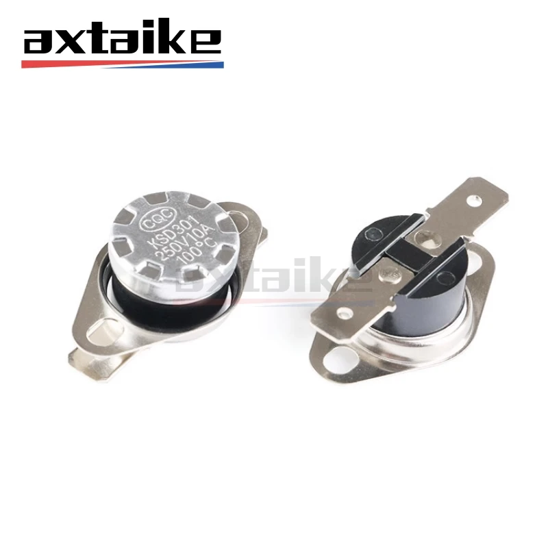 5PCS Bimetal Thermostat KSD301 10A 250V Normally Closed Temperature Switch Thermostat 40-190 ...