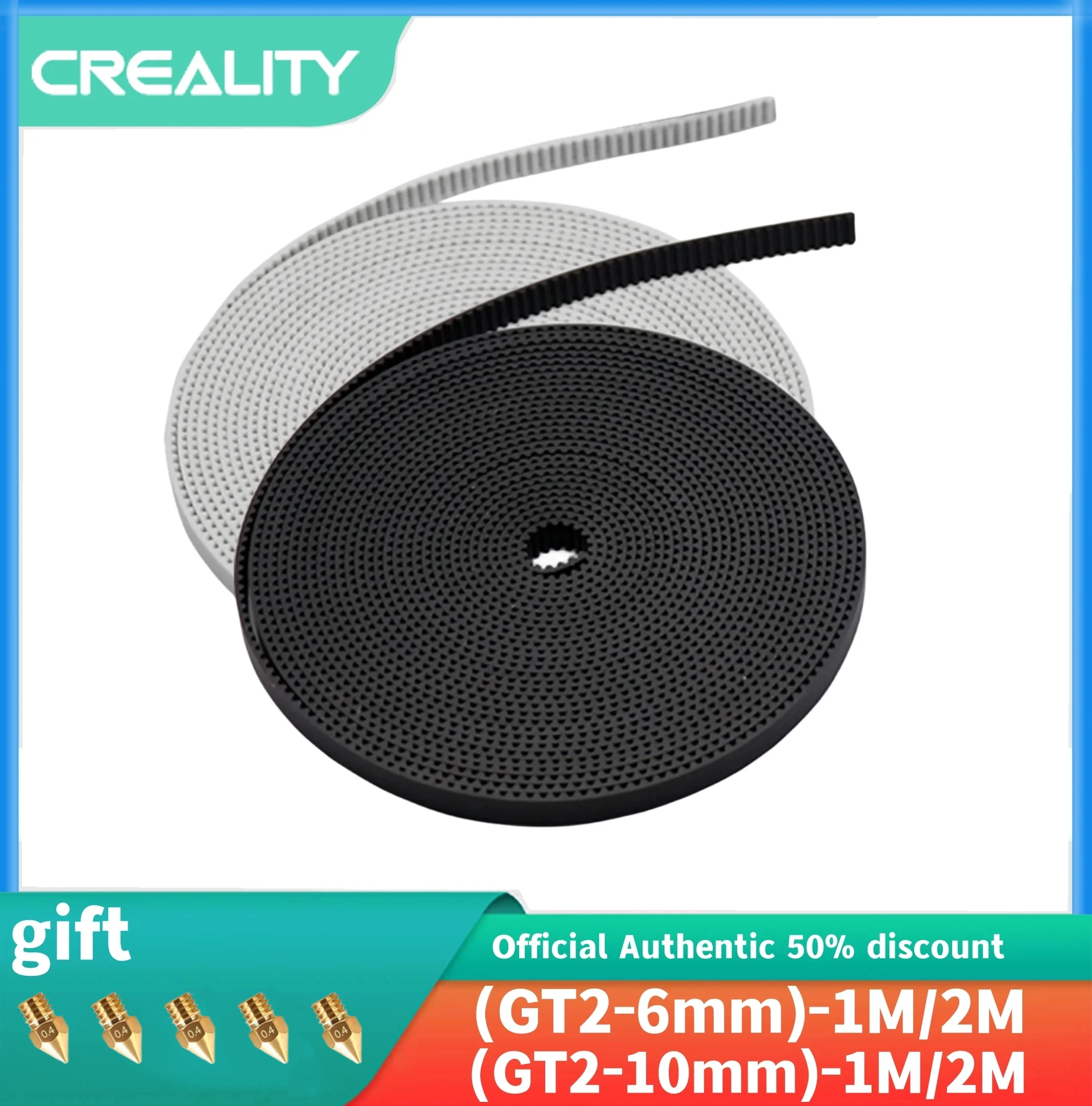 Creality GT2 Belt PU with Steel Core GT2 Belt 2GT Timing Belt Width 6mm ...