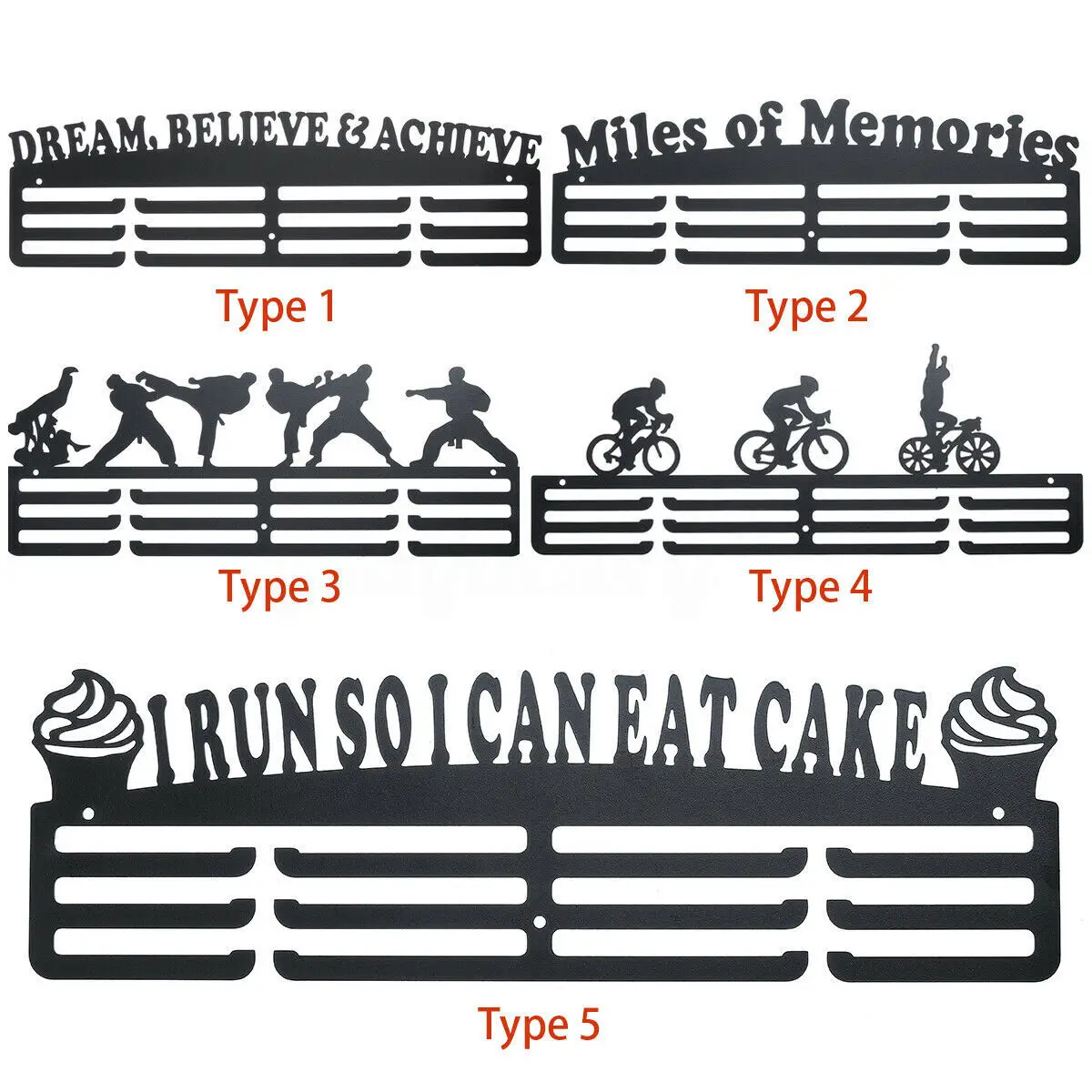 18-Types-Black-Acrylic-Medal-Hanger-Sport-Medal-display-rack-Acrylic ...