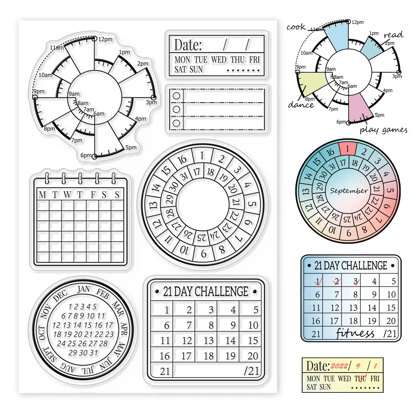 2023 New date stamp Clear Stamps for Scrapbooking Transparent Silicone ...