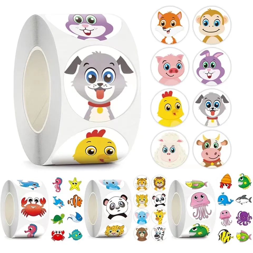 50-500pcs-Cute-Panda-Animals-Stickers-for-Kids-Children-School ...
