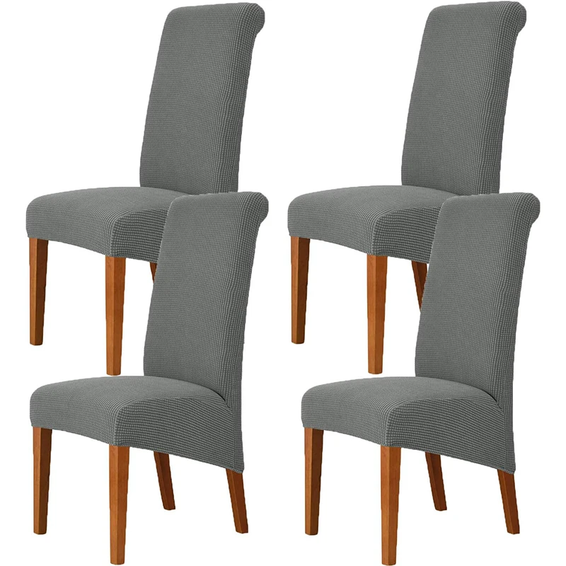 LMETJMA 4Pcs Oversized Stretch Spandex Dining Chair Covers Extra Large ...