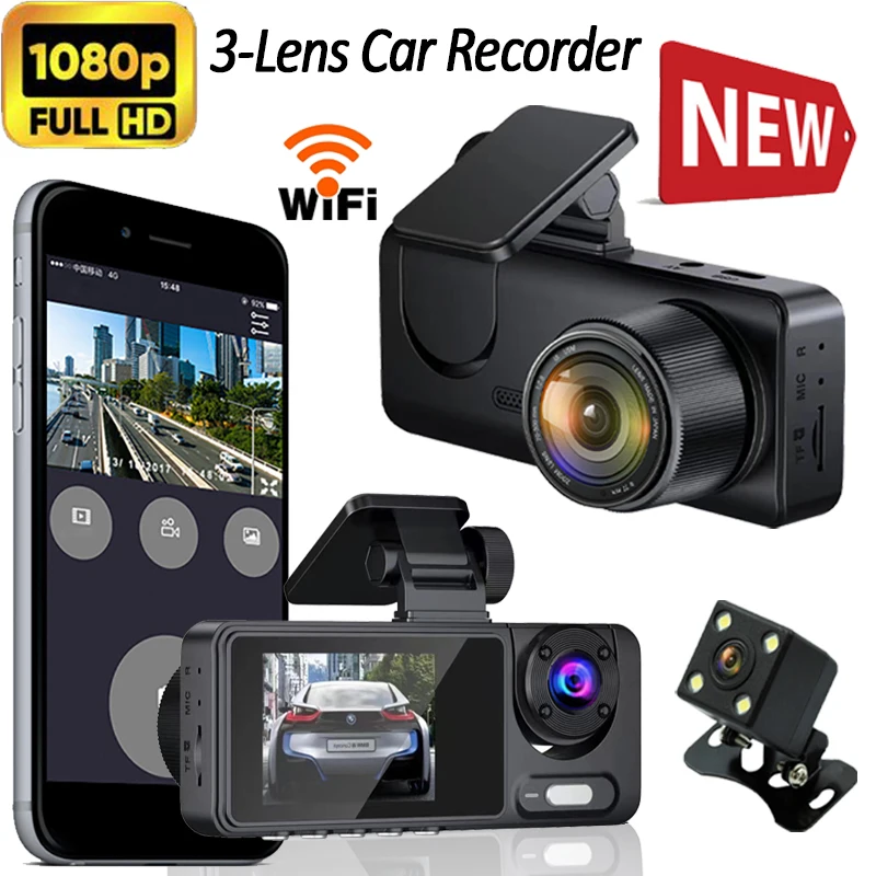1080P-Dash-Cam-Cars-Camera-2-0Inches-WIFI-Car-Dvr-3-Channel-Recorder ...