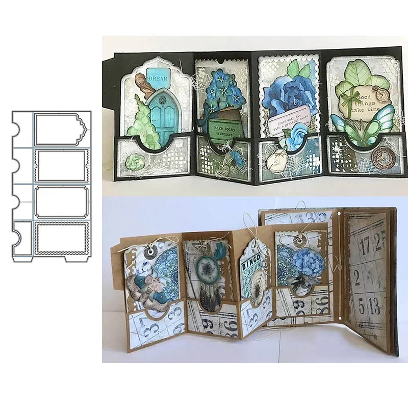 Four-layer-Loose-leaf-Frame-Die-Cutting-Scrapbooking-Metal-Cutting-Dies ...