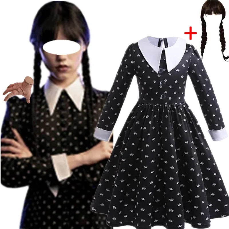 Wednesday-Dress-Girl-Dress-Up-Carnival-Costume-Halloween-Wednesday ...
