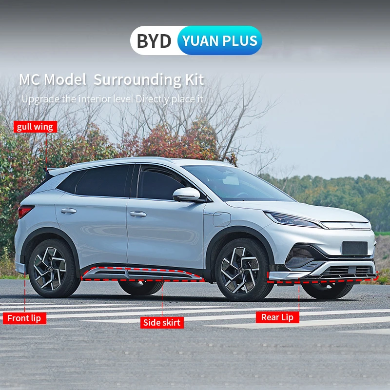 For BYD Atto 3 Yuan Plus Car Front Bumper Separator Bumper Lip Body Kit ...