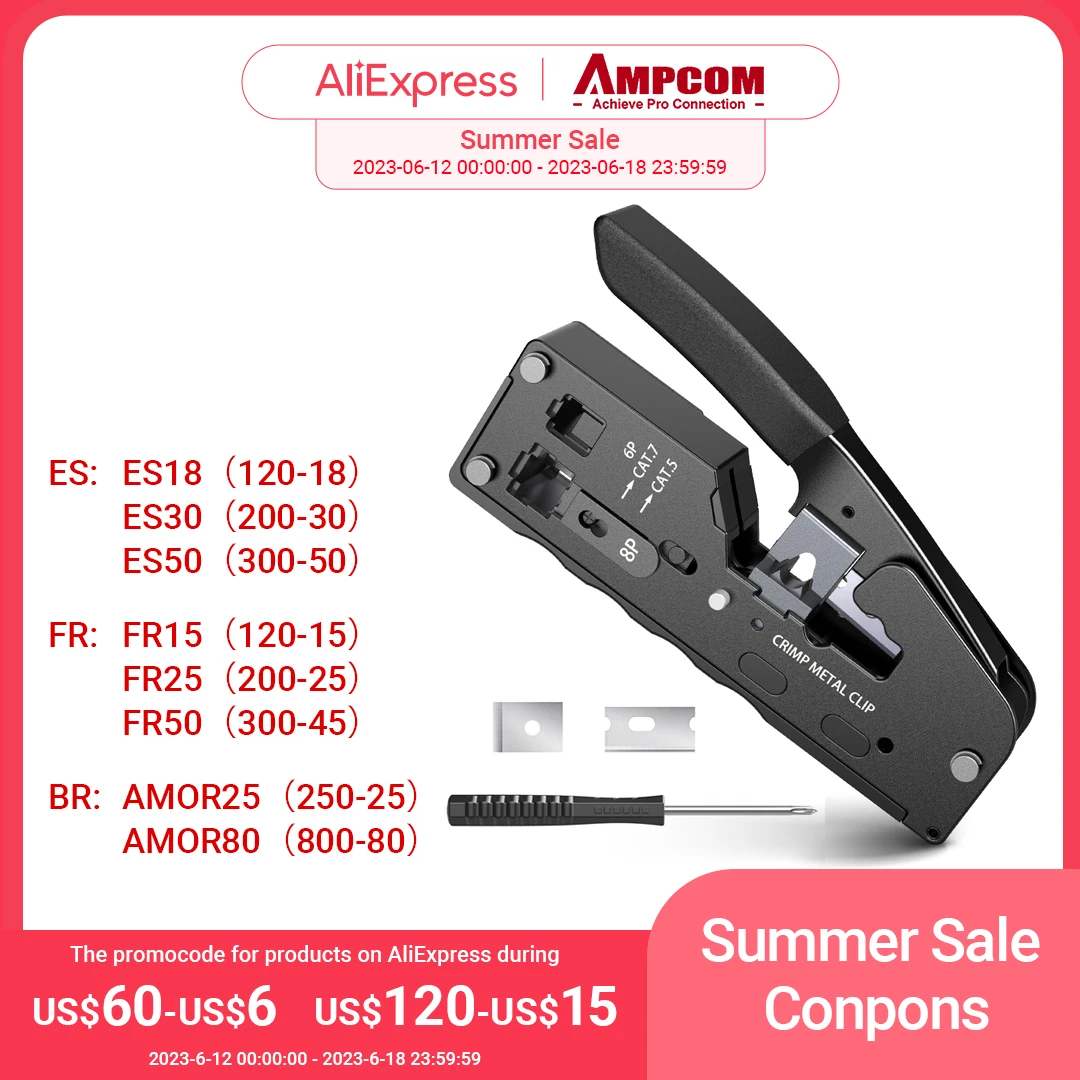 Crimping Tool Rj11 Rj45 Crimper Stripper - Rj45 Crimper Cat7 Crimping ...