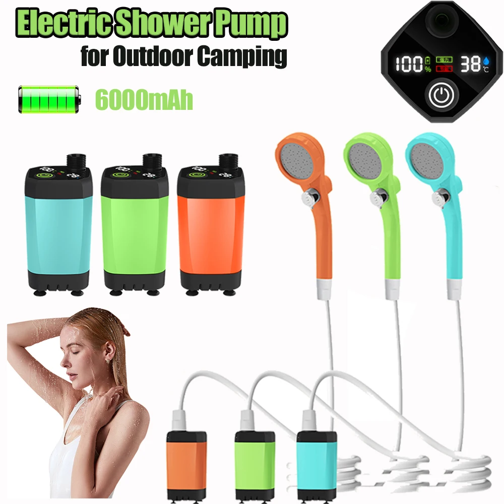 Portable-Shower-IPX7-Waterproof-Electric-Shower-Pump-with-6000mAh ...