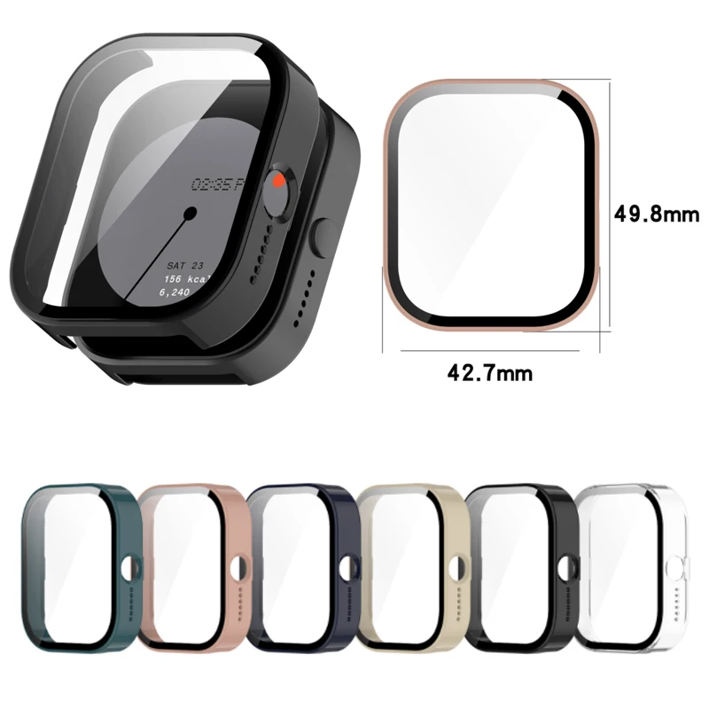 Hard-Edge-Shell-Glass-Screen-Protector-Film-Smartwatch-Frame-Case-For ...