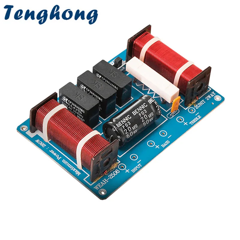 Tenghong-1pcs-2-Way-Speaker-Audio-Crossover-Board-260W-Treble-Bass ...