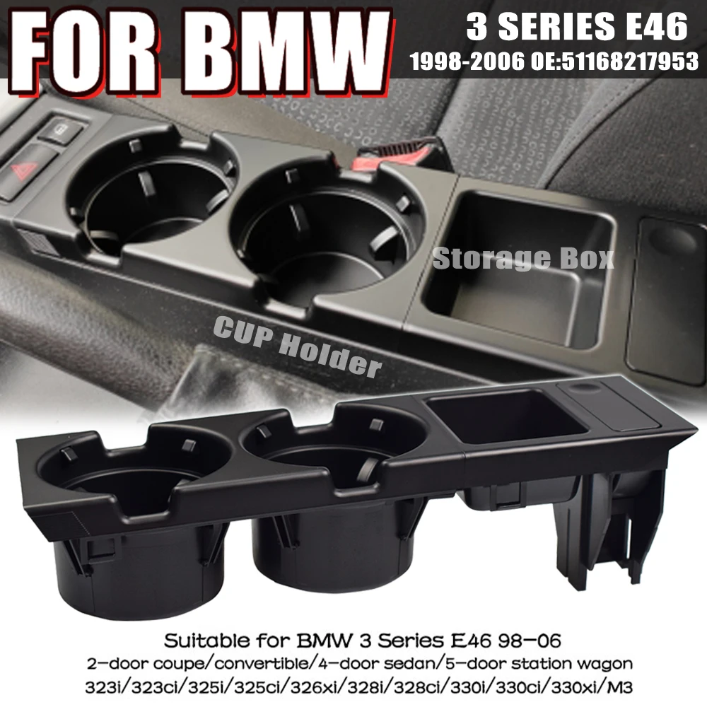 Car Center Console Water Cup Holder Beverage Bottle Holder Coin Tray ...