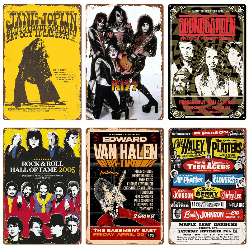 Vintage-Music-Metal-Tin-Sign-Personalized-Music-Coffee-Bar-Metal-Poster ...