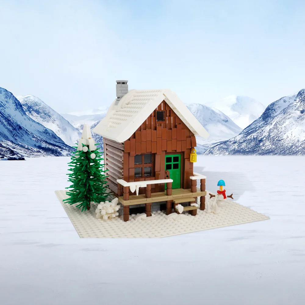 MOC-Snowy-Winter-Cabin-Model-Bricks-Winter-Village-Building-Blocks ...