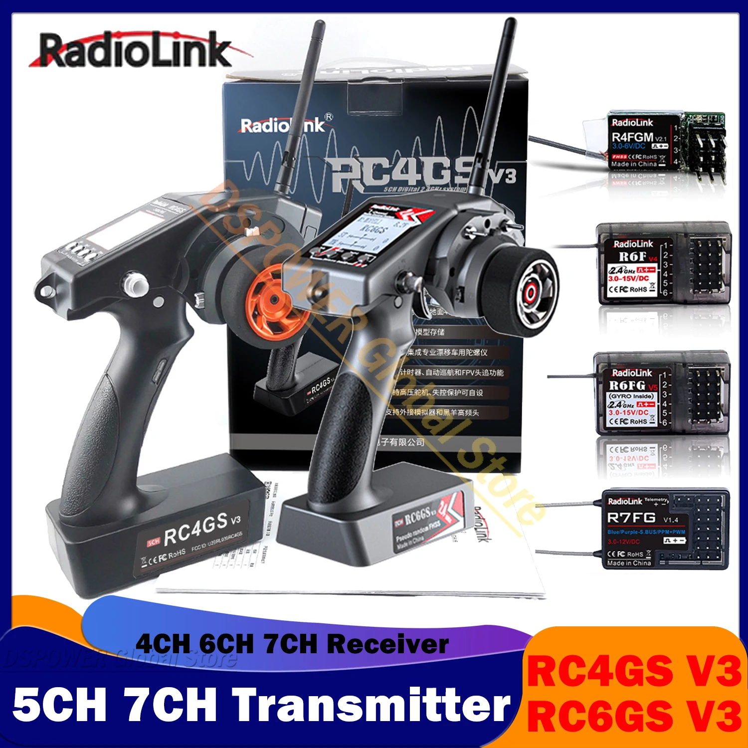 RadioLink-5CH-7CH-2-4G-Transmitter-RC4GS-RC6GS-V3-Remote-Controller ...