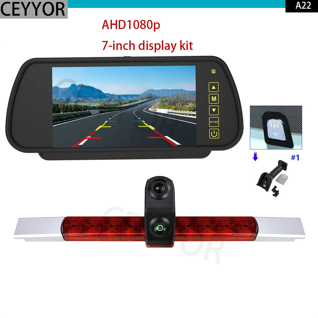 Dual-lens brake light reversing camera,for Hella 2DA 343 106-201 ...