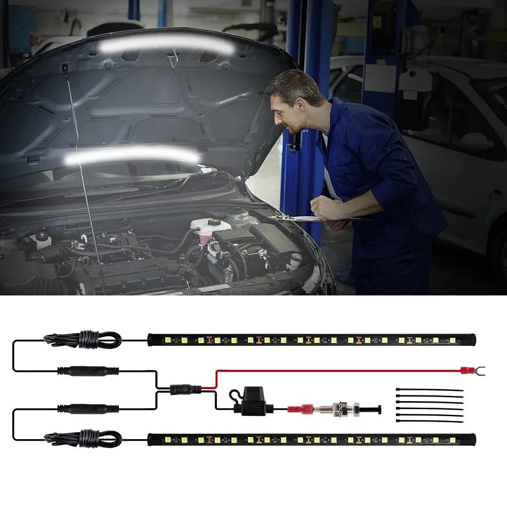 1set LED Car Engine Under Hood Light Kit Waterproof 12V Car LED Strip ...