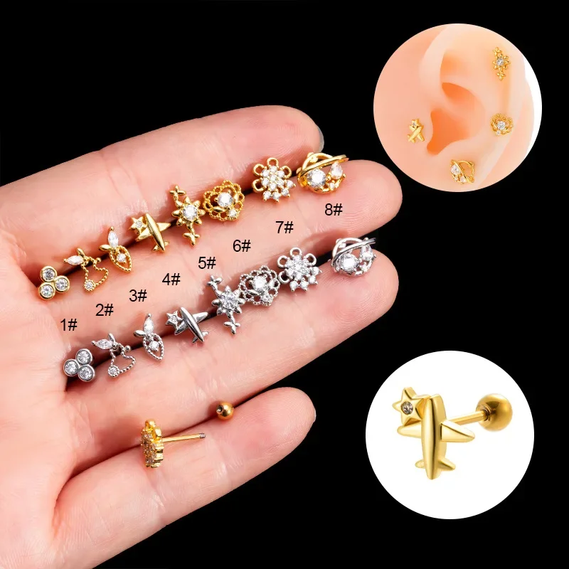 Pendiente-peque-o-de-acero-inoxidable-para-mujer-Piercing-para-cart ...