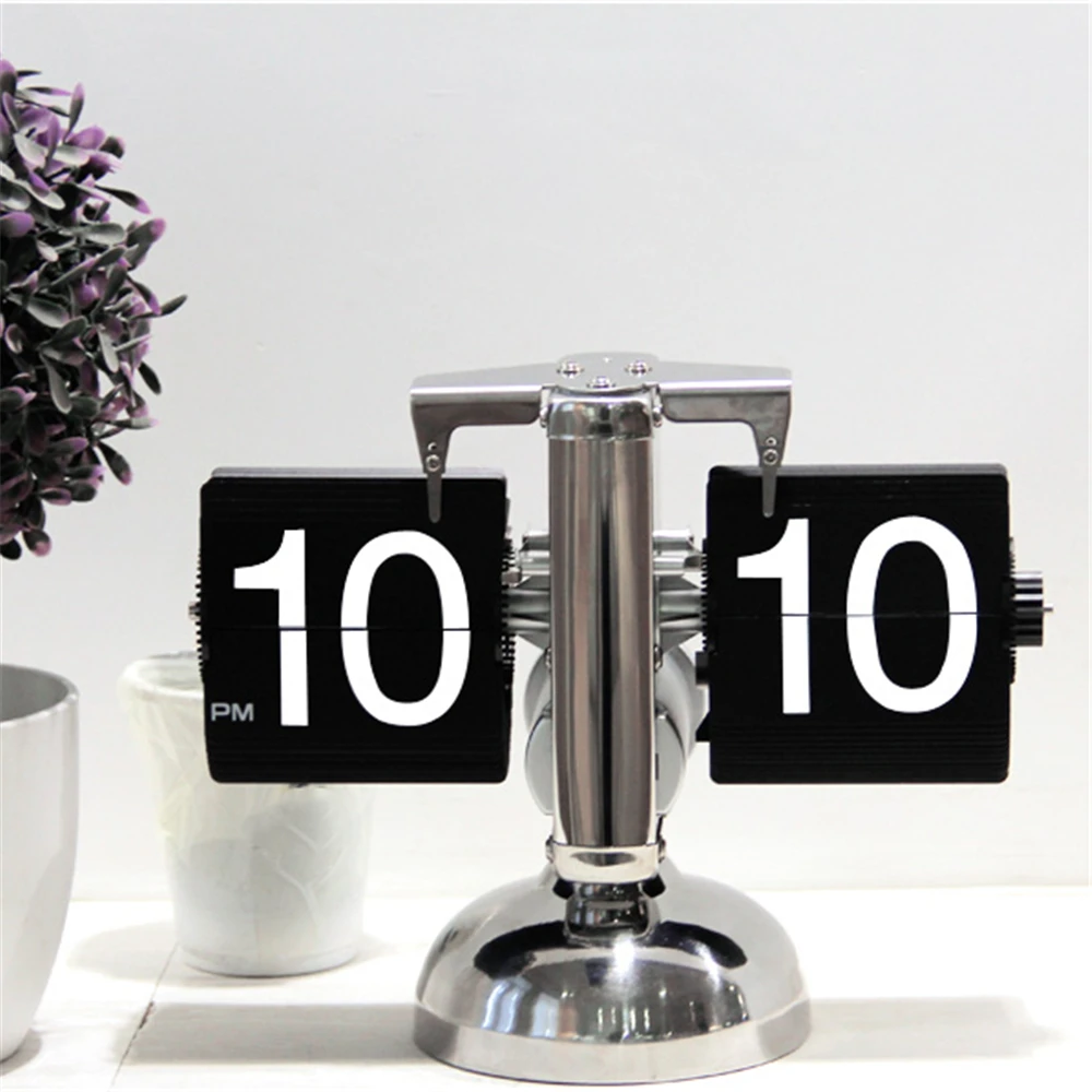 Vintage-Flip-Digital-Clock-Modern-Stand-Clock-Home-DIY-Decor-Creative ...
