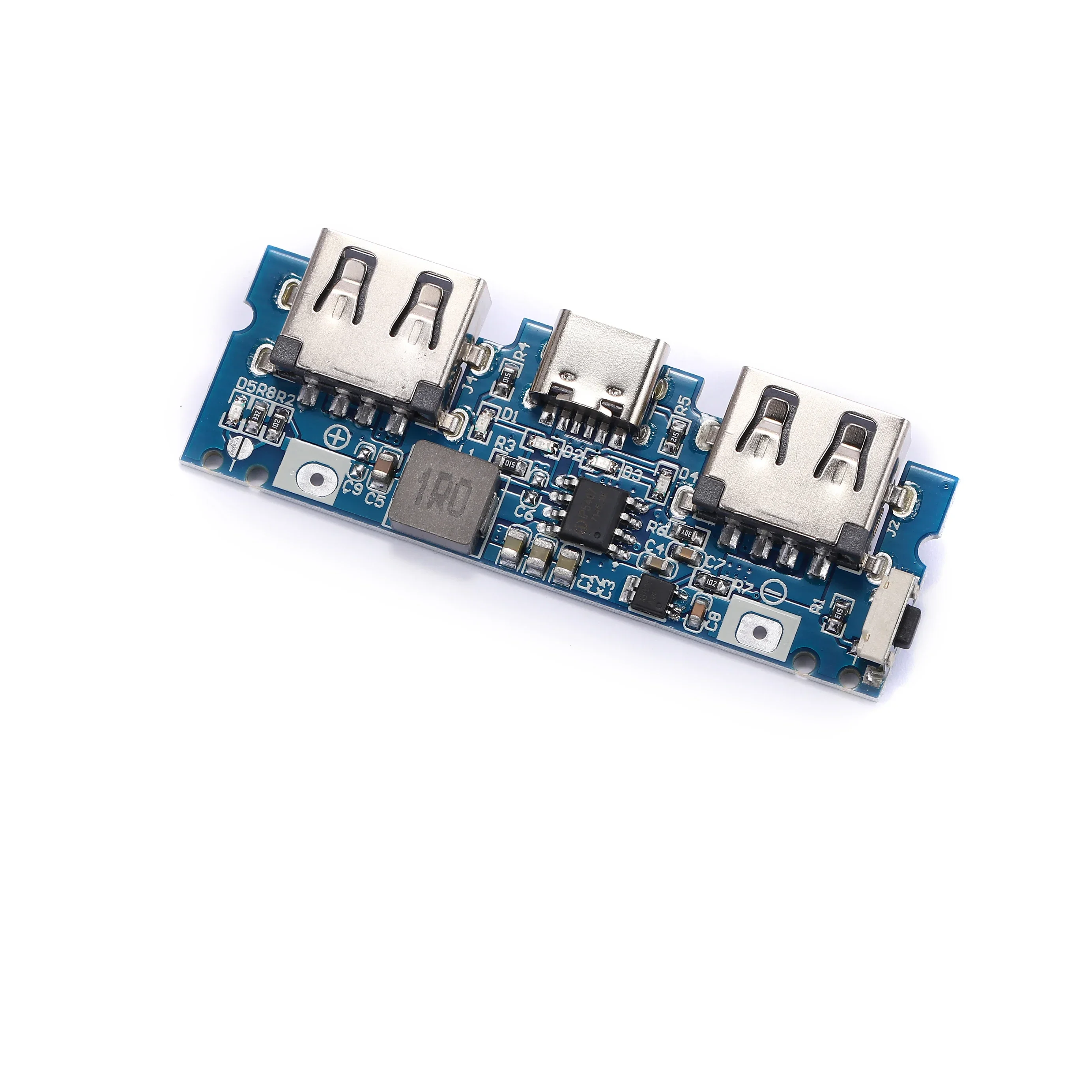 1-10pcs Lithium Battery Charger Board LED Dual USB 5V 2.4A Micro/Type-C ...