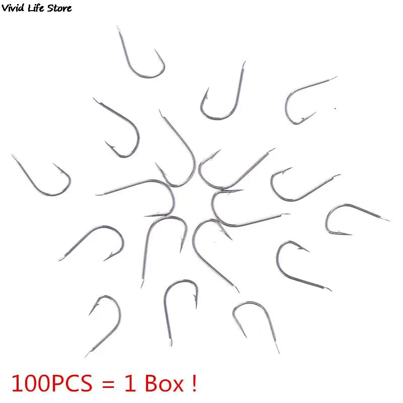 100-Stuks-1-Doos-Hoge-Carbon-Staal-Cirkel-Eigenaar-Vishaken-Zoetwater ...