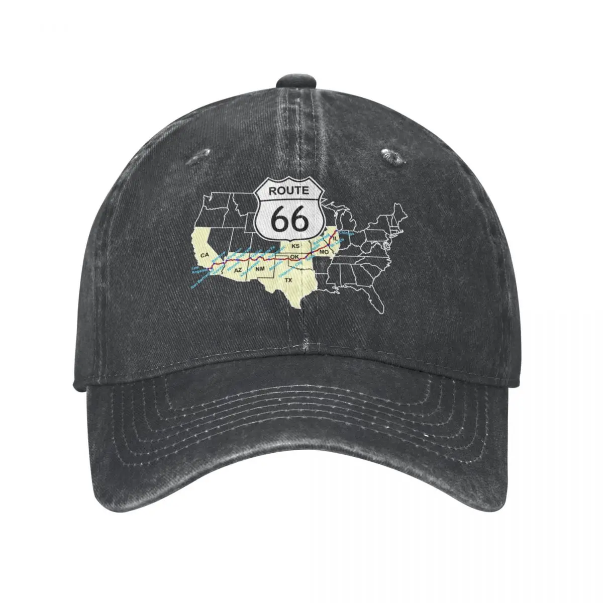 Route-66-Baseball-Caps-Vintage-Distressed-Washed-Mother-Road-American ...