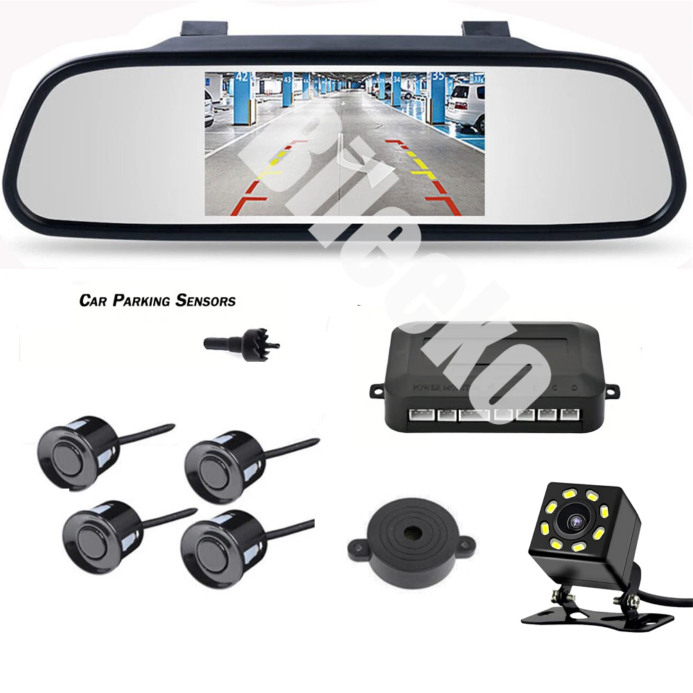 Car-Parking-Sensor-Reverse-Backup-Radar-Assistance-4-3in-Rearview ...