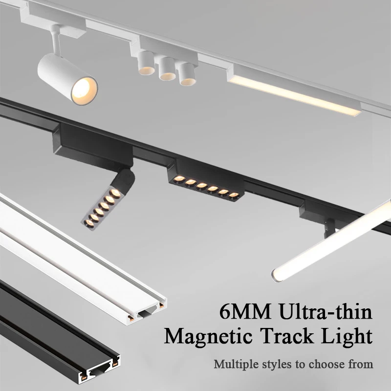 6MM-Ultra-Thin-Magnetic-Track-Light-48V-System-Black-White-Surface ...
