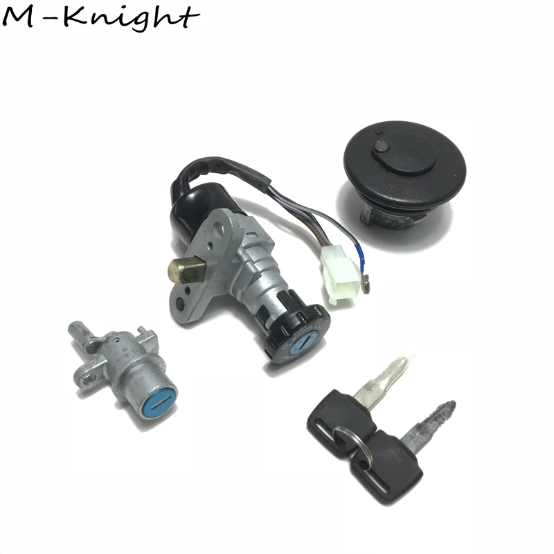 Motorcycle-Scooter-Lock-Ignition-Key-Switch-Set-Seat-Lock-Key-kit-For ...