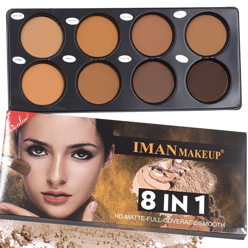 8 Colors Matte Face Foundation Contour Palette Face Makeup Palette for ...