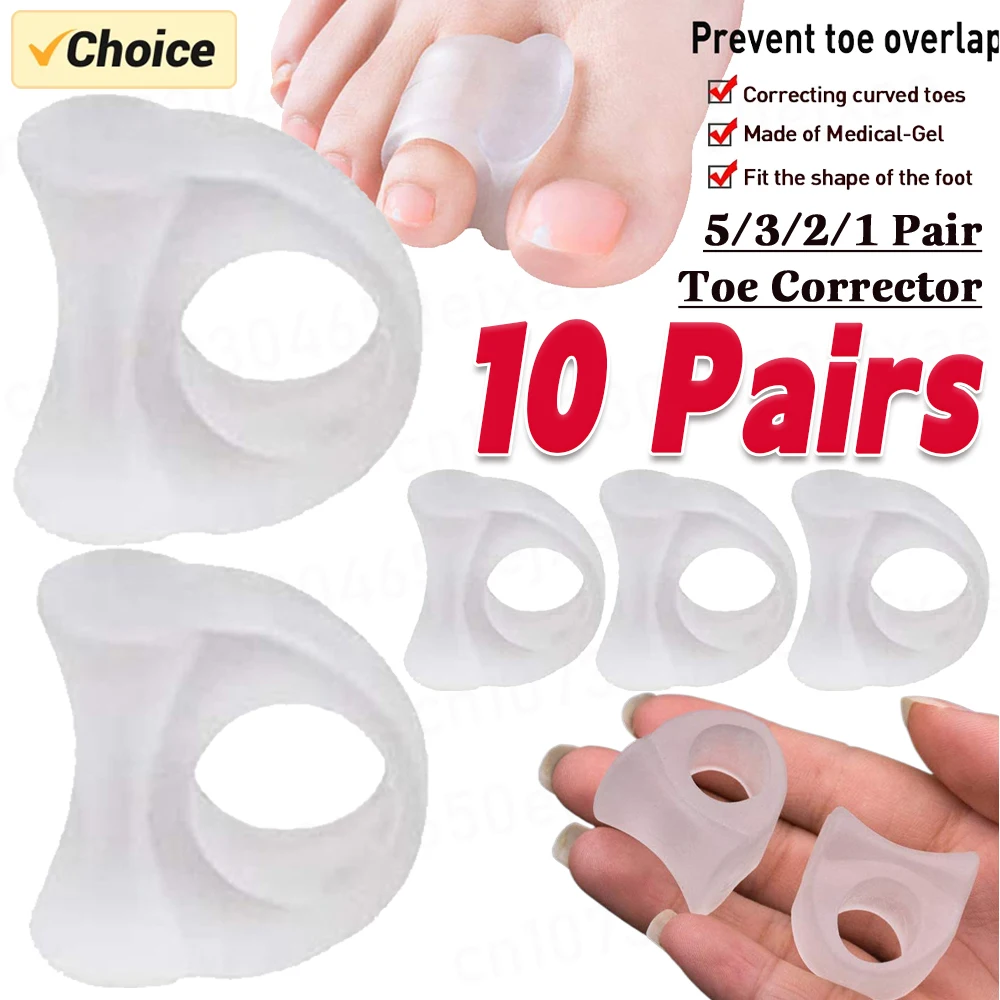 1-10-Pairs-Toe-Separator-Insoles-Ring-Separation-Hallux-Valgus ...