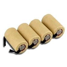 10PCS 1.2V SC 1500mAh Rechargeable Battery Sub C NI CD Cell with Welding Tabs for Electric Drill ...