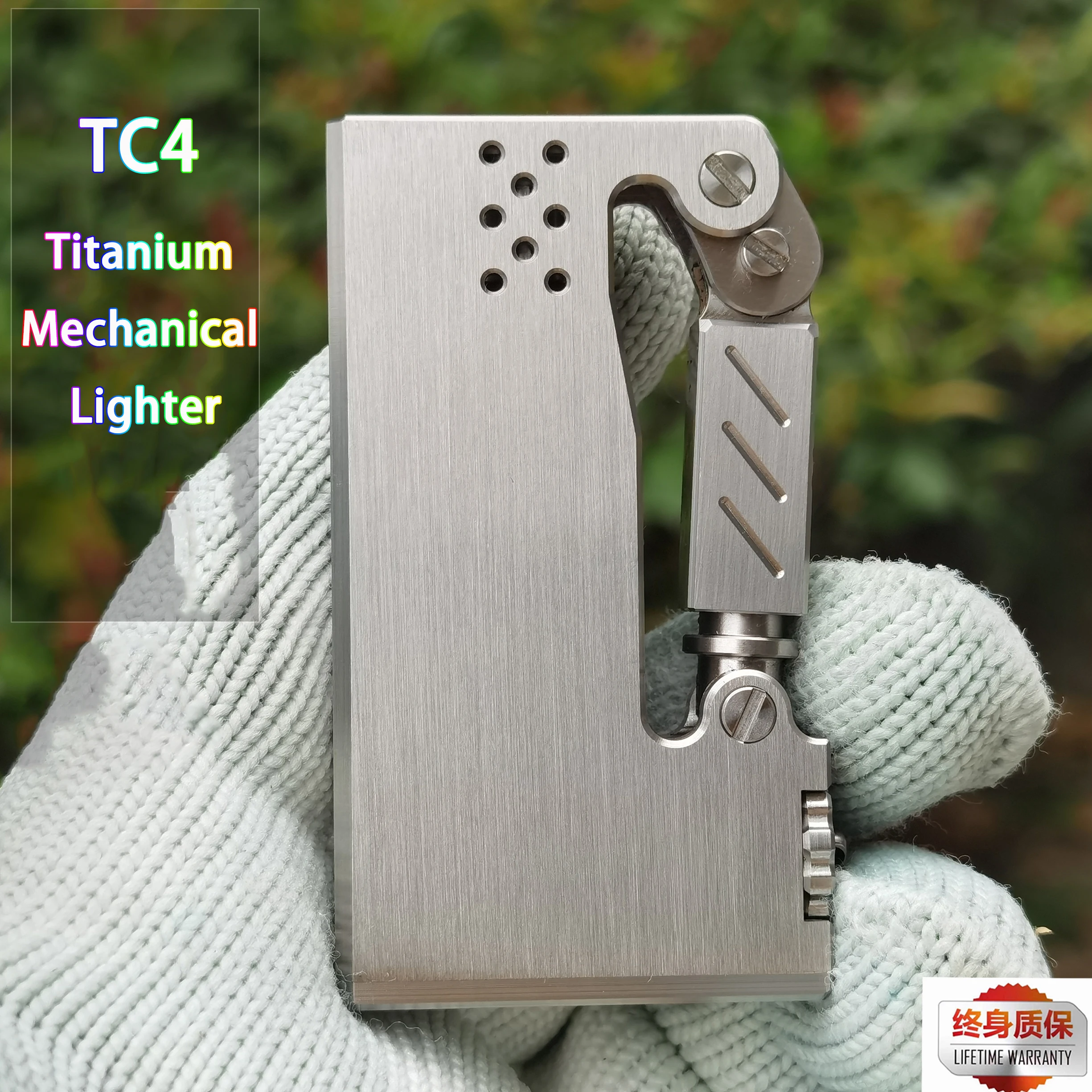 Titanium-Stainless-Steel-Manual-Ejection-Windproof-Retro-Mechanical ...