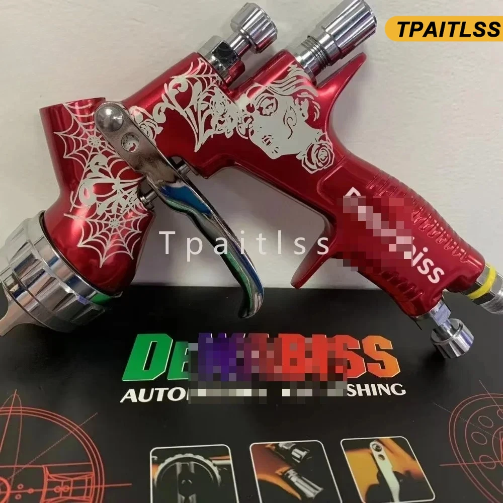 Tpaitlss Red Spray Gun TE20 1.3mm Nozzle LVMP PRO LITE Paint Tool 600ml ...