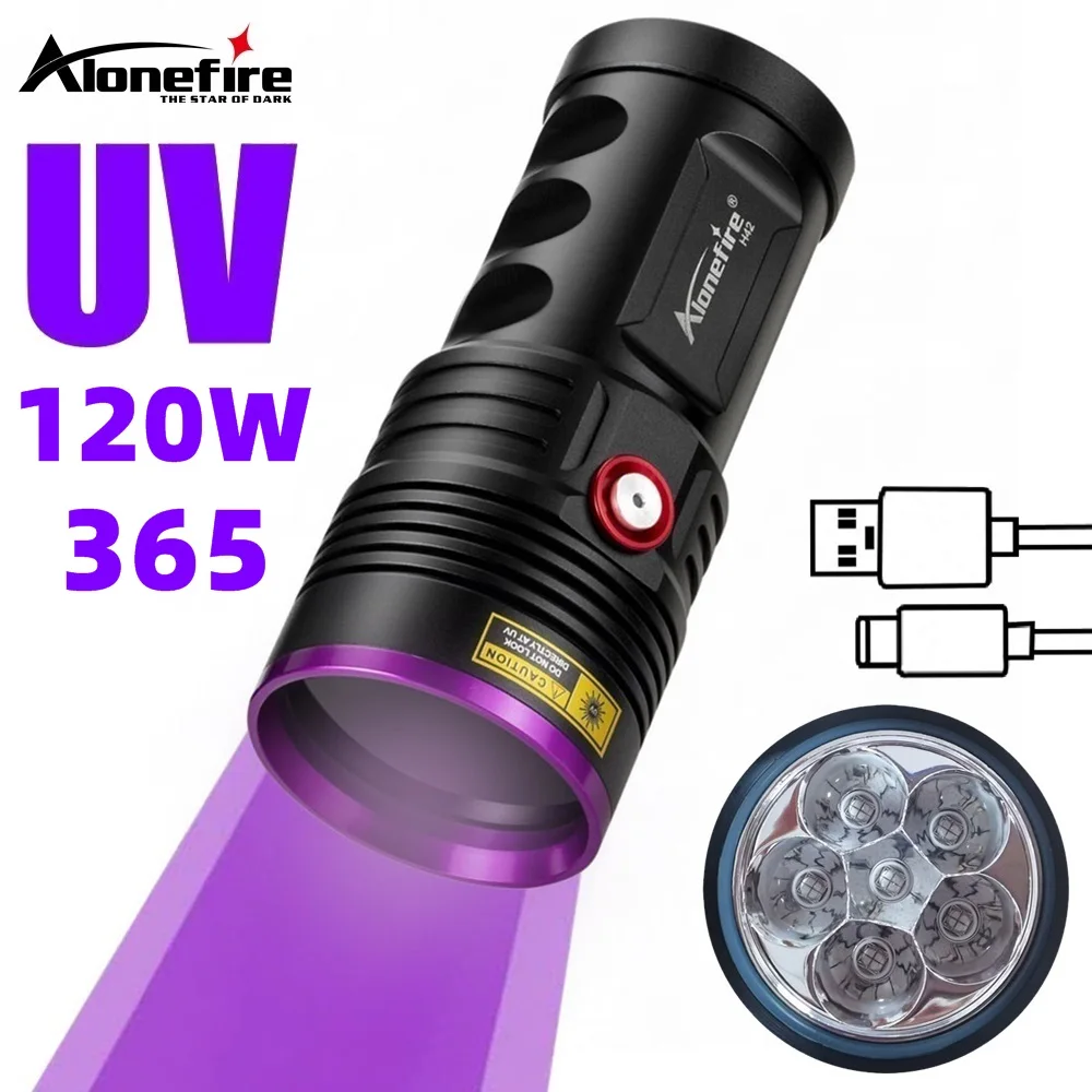 120W-6pcs-365NM-UV-Ultraviole-Flashlight-High-Power-Ultra-Violet ...