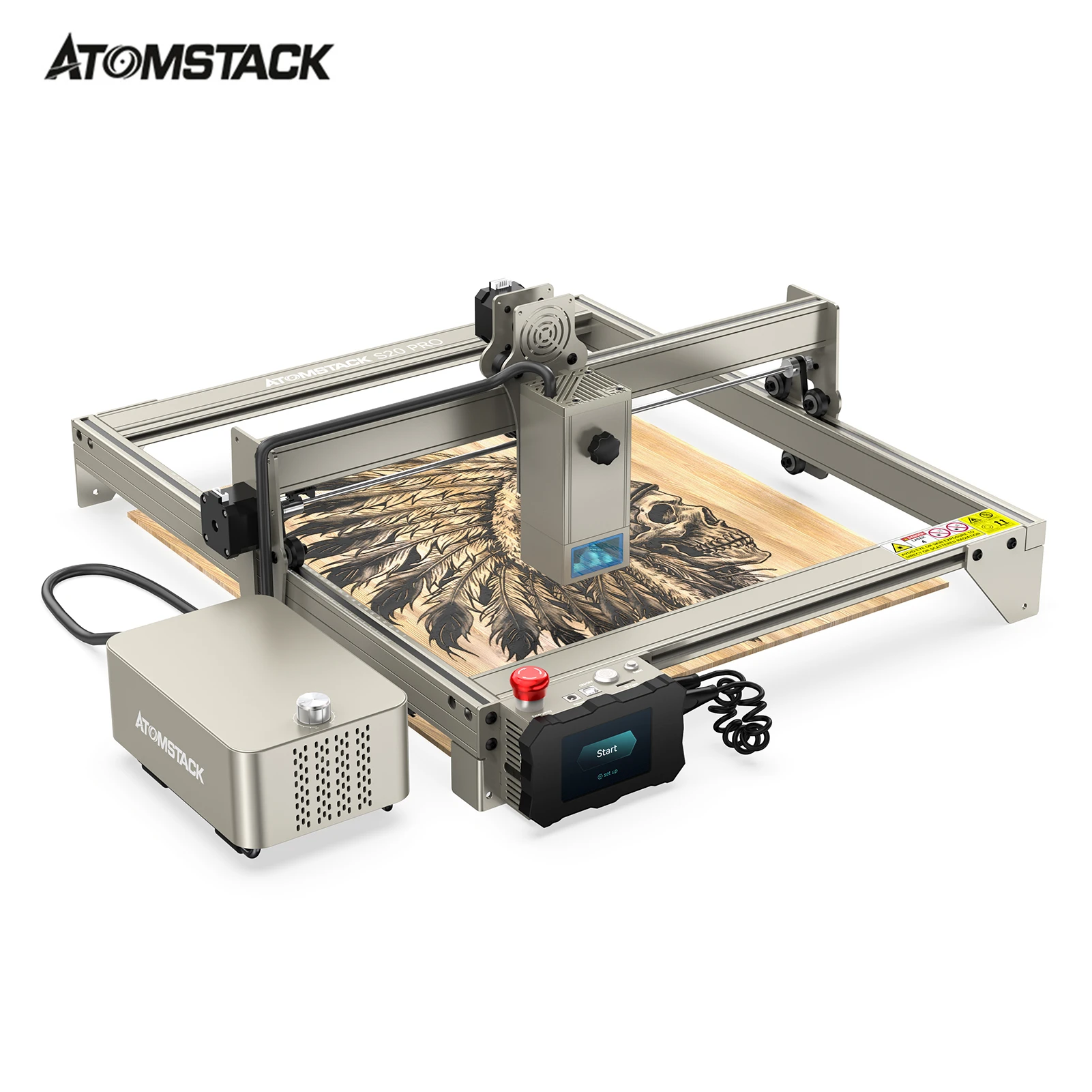 Atomstack S20 Pro 130w Laser Engraving Cutting Machine 400x400mm Fixed ...