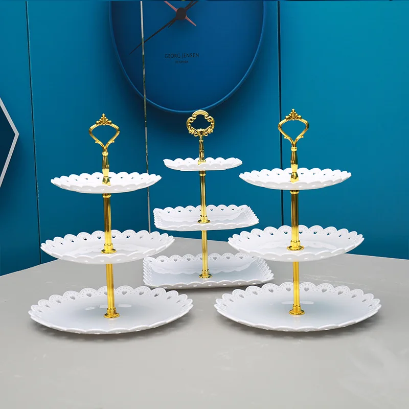 Multi-layer-Plastic-cake-rake-birthday-Dessert-Table-Decoration-Cake ...