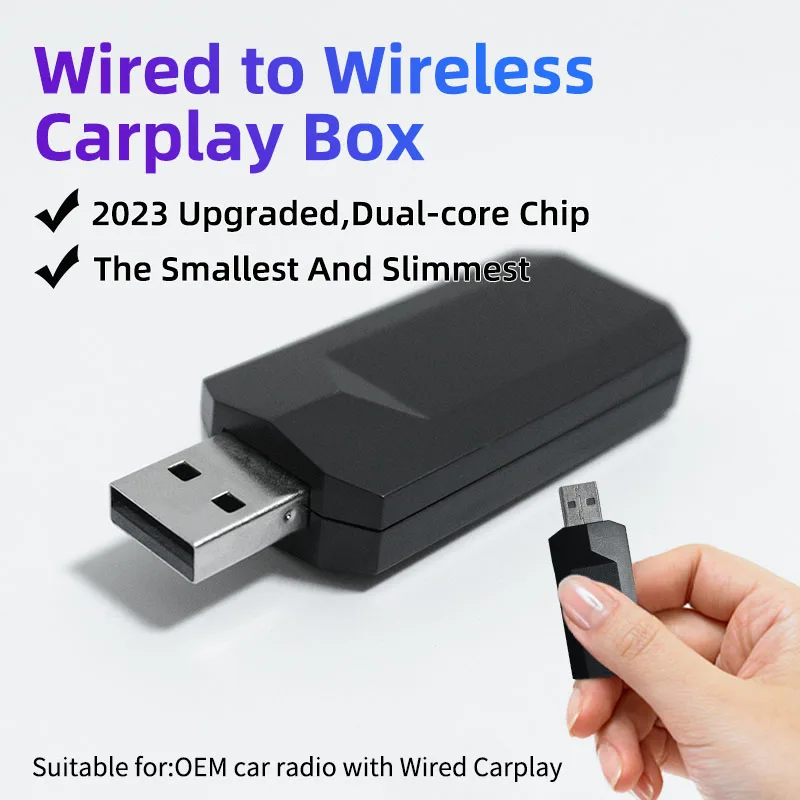 New-Upgraded-Wired-To-Wireless-CarPlay-Adapter-for-OEM-Car-Stereo-with ...