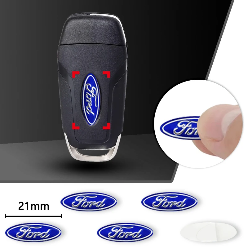 5/10Pcs 21mm Car Control Key Emblem Stickers Accessories Fit For Ford ...