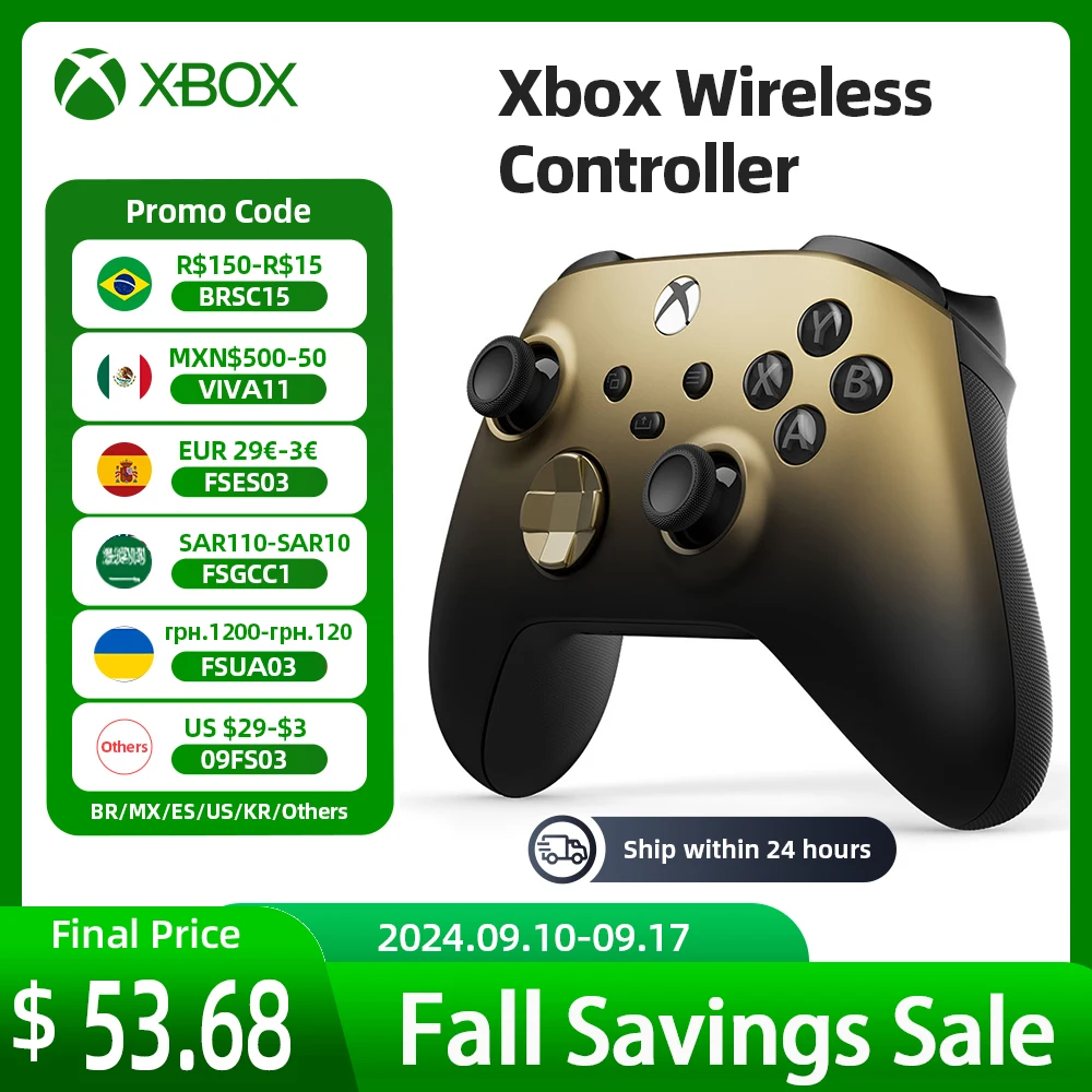 Microsoft-Xbox-Core-Wireless-Controller-Gold-Shadow-Version-for-Xbox ...