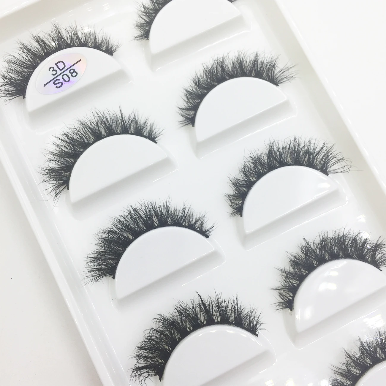 16 Style 5 0/250/500 Pairs Thick Eyelashes Natural False Eye Mink ...
