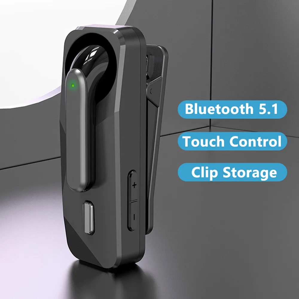 Wireless-Bluetooth-5-1-Earphones-One-Ear-Business-Headset-With ...