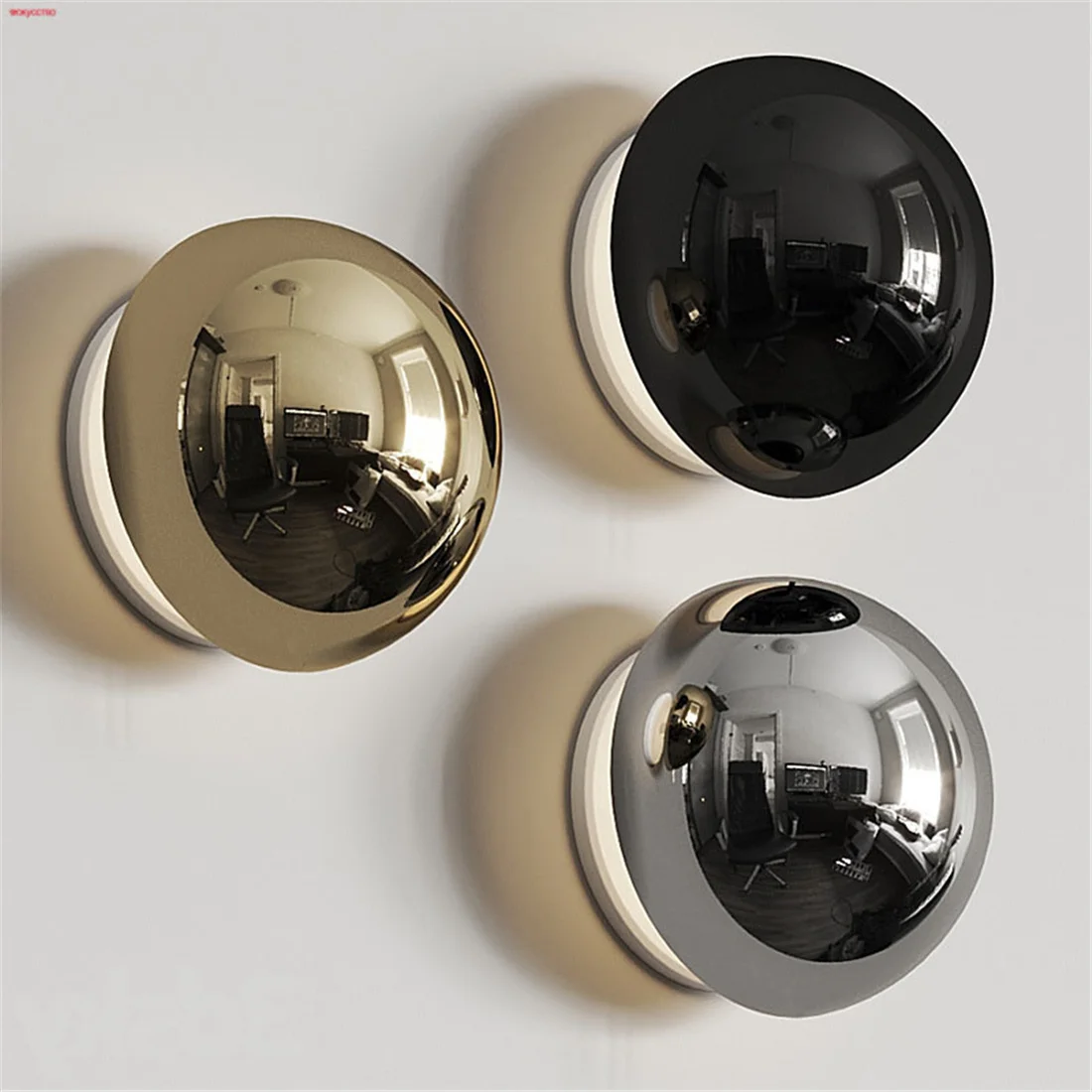 Nordic-Design-Golden-Chrome-Solar-Eclipse-Led-Wall-Lamp-Art-Deco-Living ...