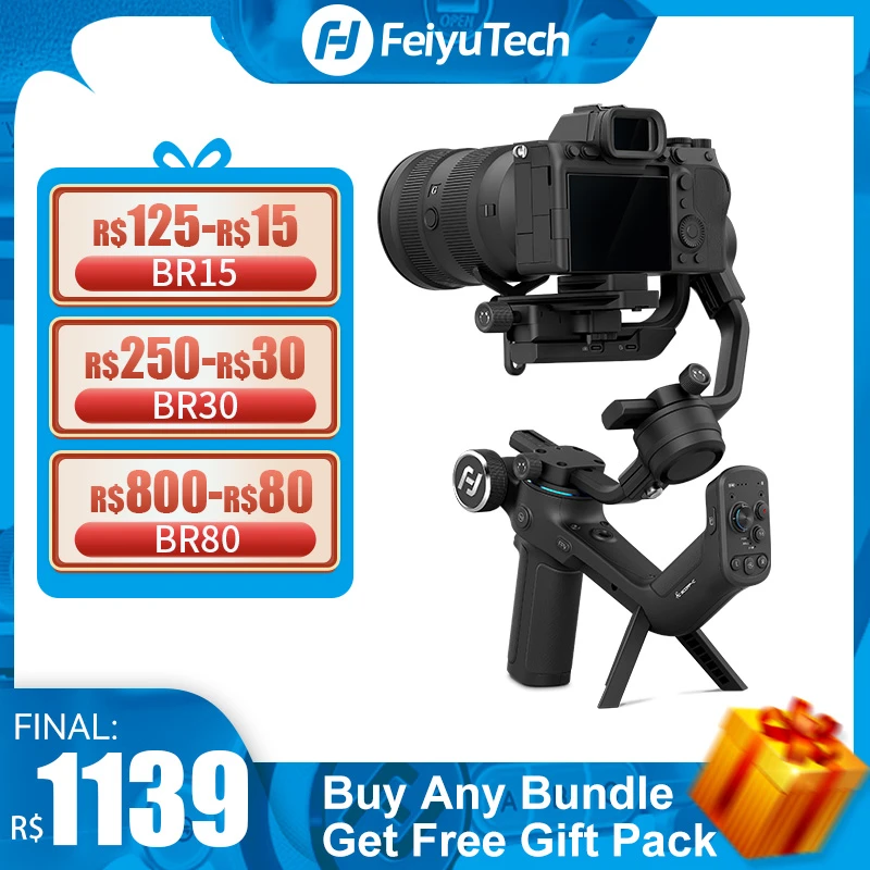 FeiyuTech SCORP-C Estabilizador de Câmara Gimbal de 3 eixos para ...