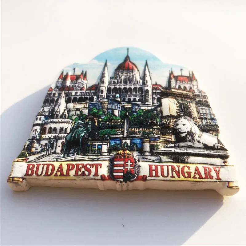 MAGNETS,Budapest 4--Aimants de réfrigérateur en résine, Souvenir de ...