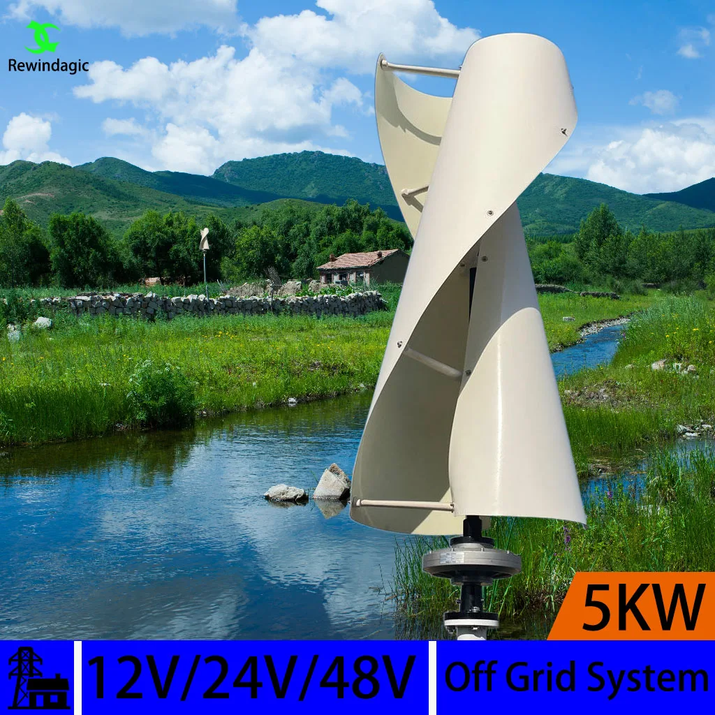 5000W-Wind-Turbine-Generator-Complete-Set-48V-Magnetic-Motor-Free ...
