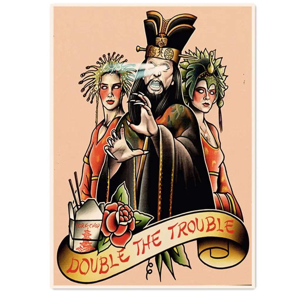 DOUBLE-THE-TROUBLE-Tattoo-Wall-Art-Pictures-Horror-Movie-Posters-Prints ...