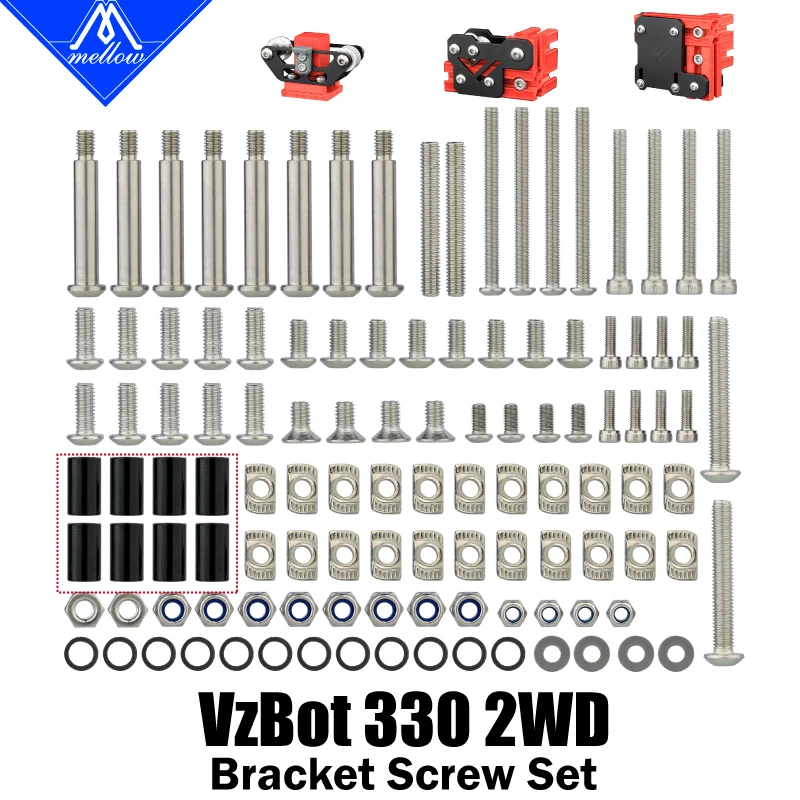 Mellow CNC VzBoT 330 2WD 3D Printer Aluminum Idler Mount,Motor Mount ...
