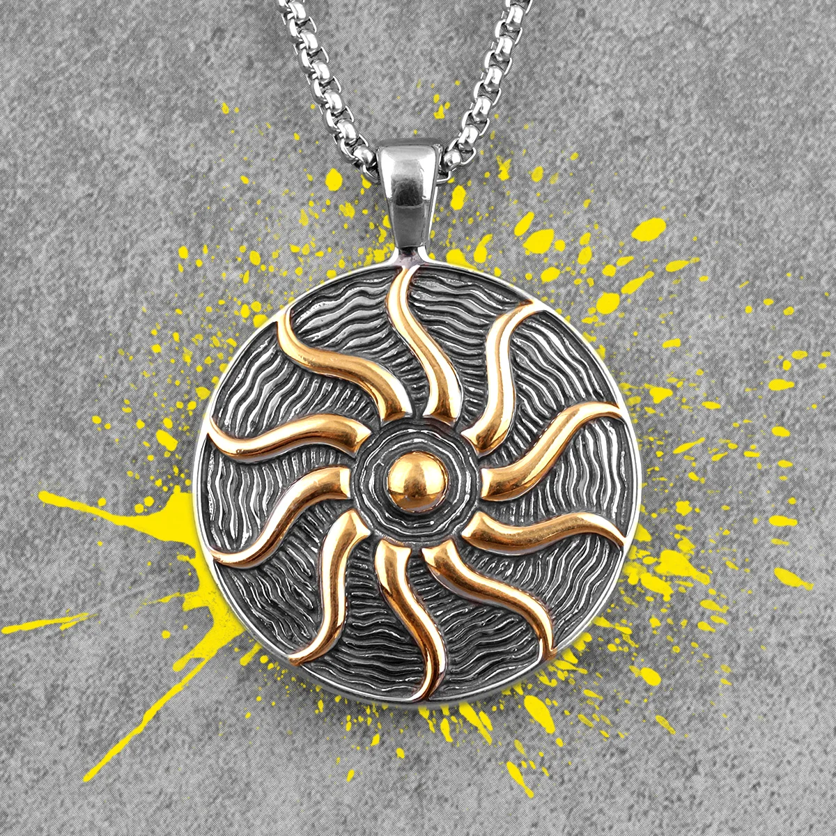 Apollo Talisman Sun God Stainless Steel Men Necklaces Pendants Chain ...